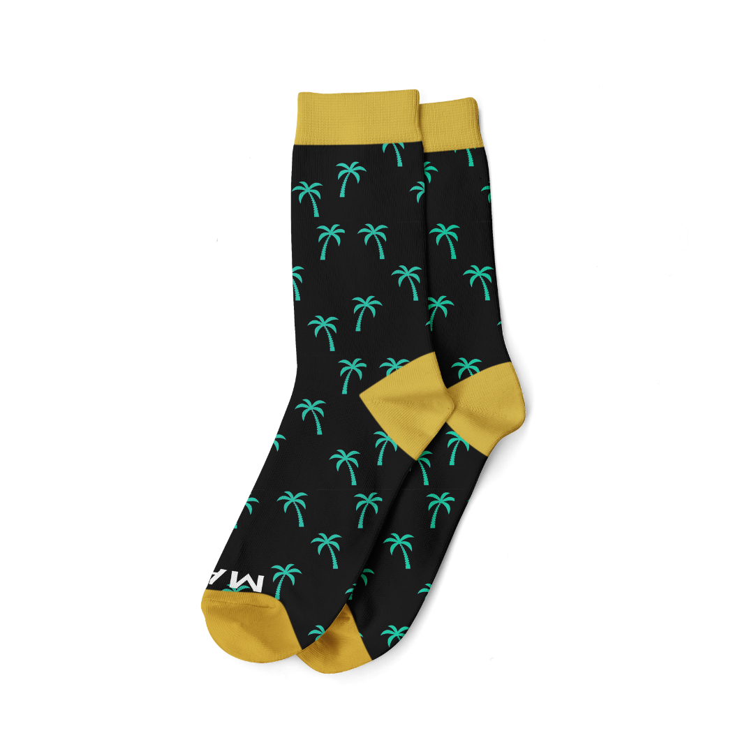P.O.L | Coconut Trees | Tropical Palm Socks | Sri Lankan Gifts | MAZE SOCKS